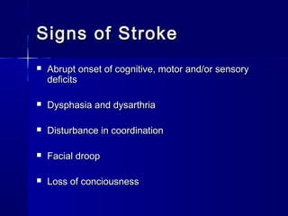 Basics of stroke(CVA) Management | PPT
