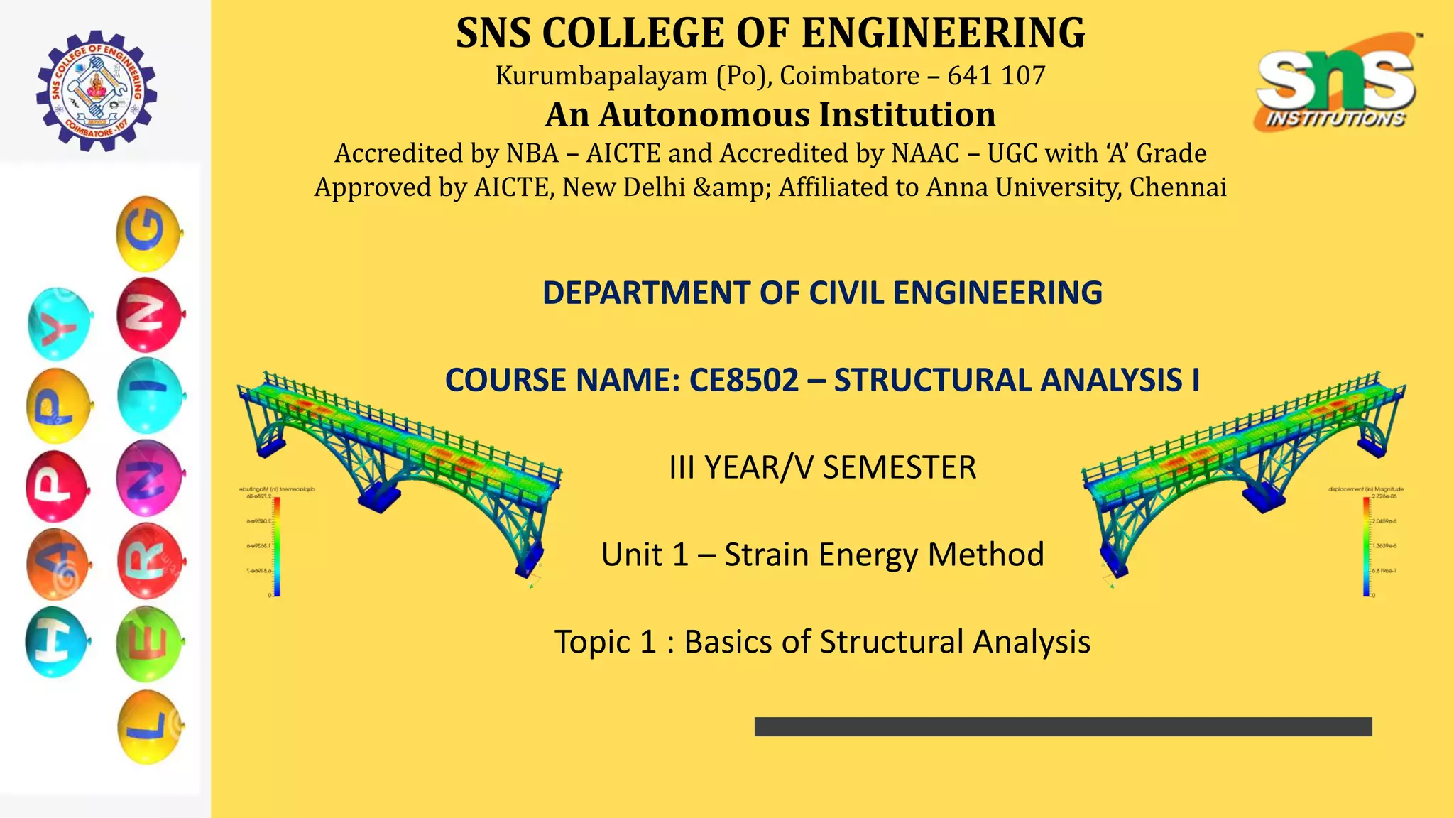 Basics Of Structural Analysis PPT Basics Of Structural Analysis PPT