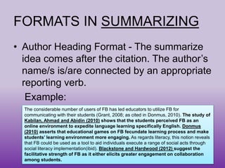Basics of summarizing | PPTX