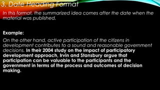 Basics of Summarizing | ODP