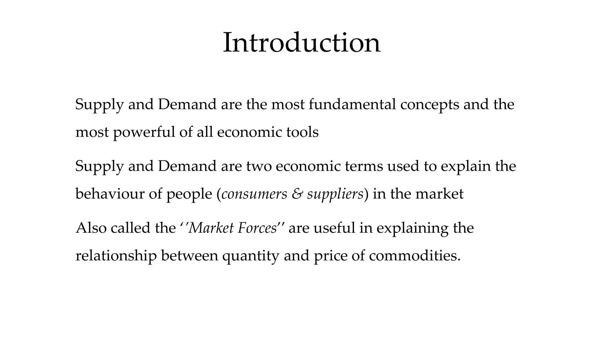 basics of supply and deman | PPT