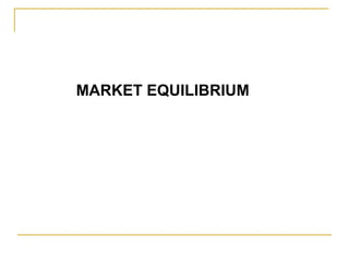 Basics of supply & market equilibrium | PPT