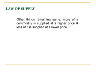 Basics of supply & market equilibrium | PPT