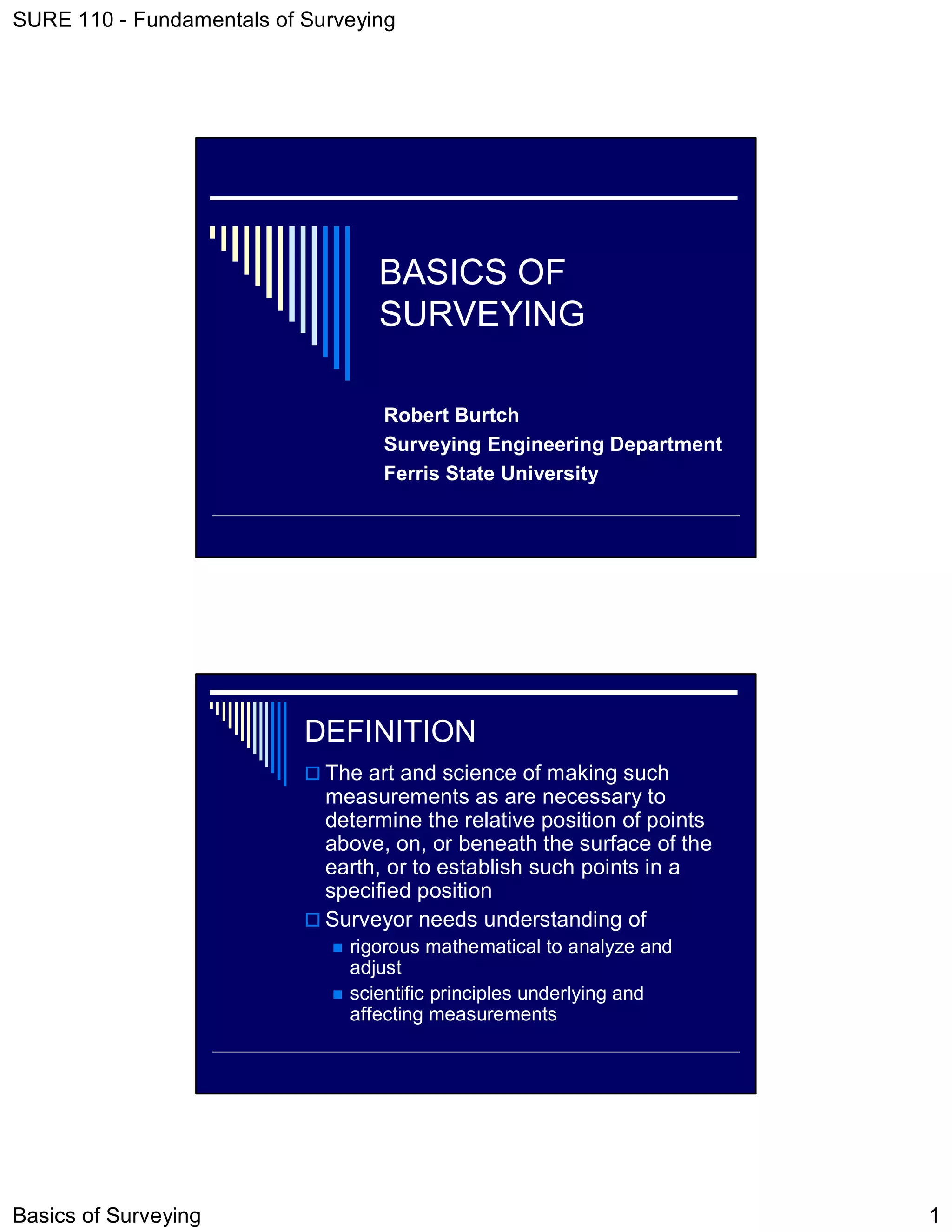 Basics of surveying | PDF