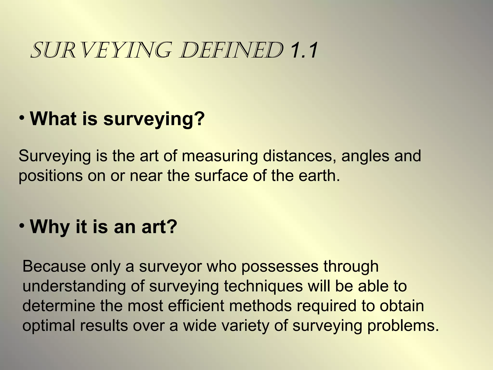 Basics of surveying | PPT