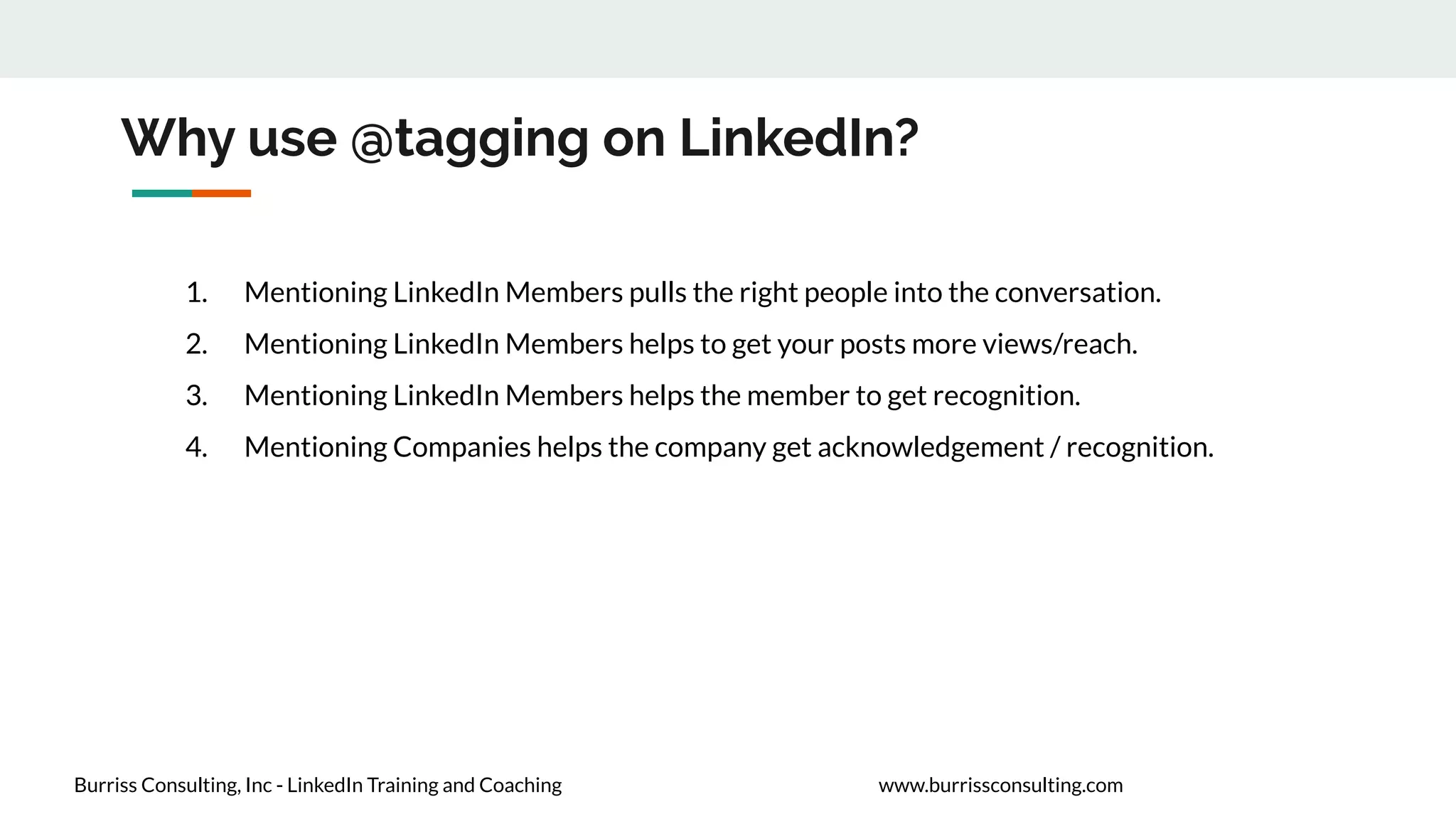 Basics of Mentioning (@tagging) LinkedIn members & Companies | PPT