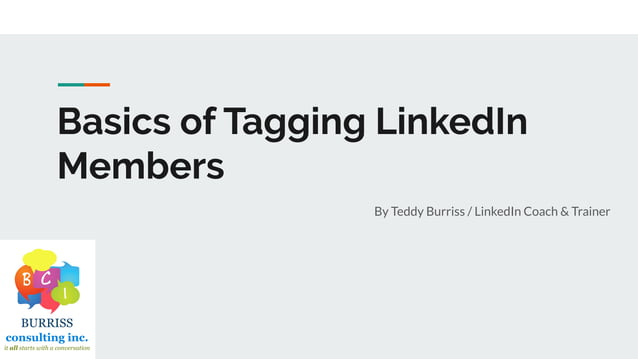 Basics of Mentioning (@tagging) LinkedIn members & Companies | PPT ...