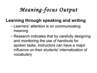 Basics Of Teaching Vocabulary | PPT