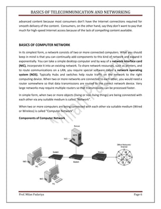 Basics of telecommunication and networking | PDF