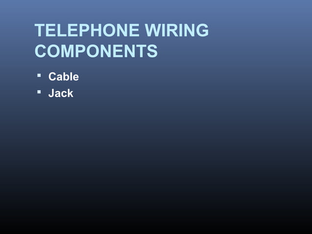 Basics of telephone wiring | PPT