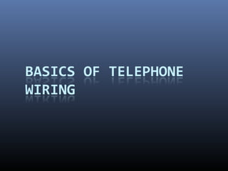 Basics of telephone wiring | PPT