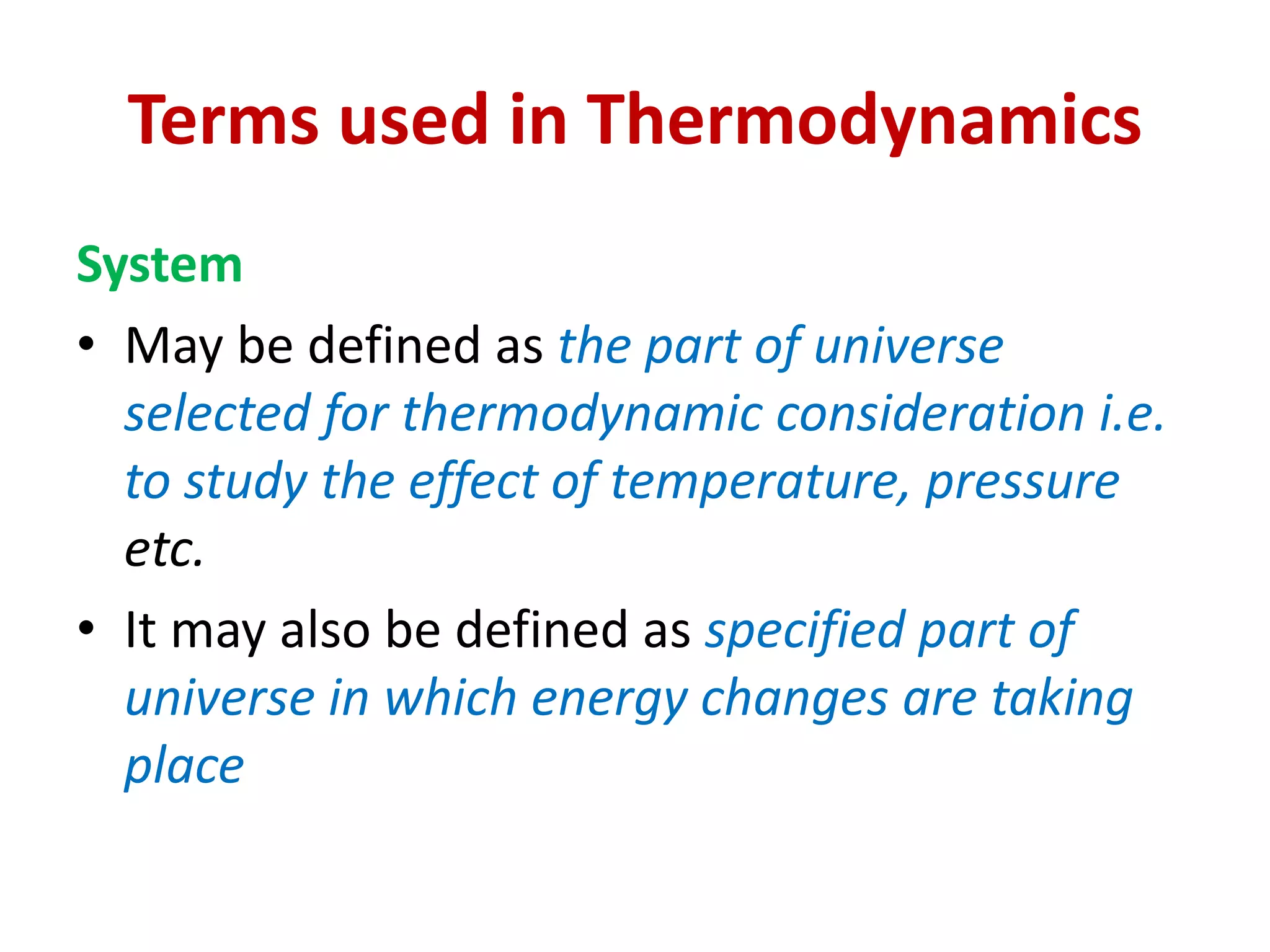 Basics of thermodynamics | PPTX