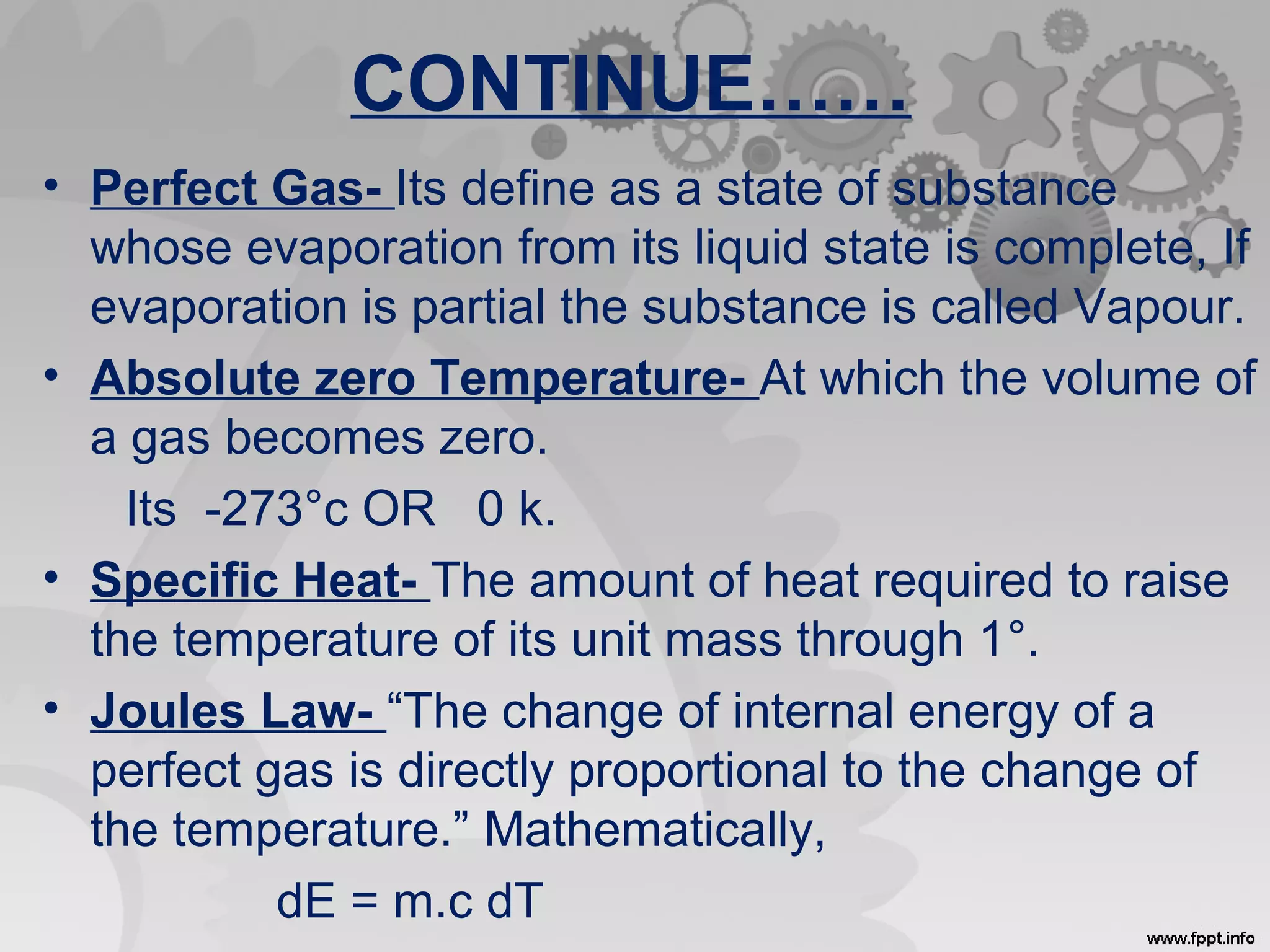 Basics of thermodynamics | PPT