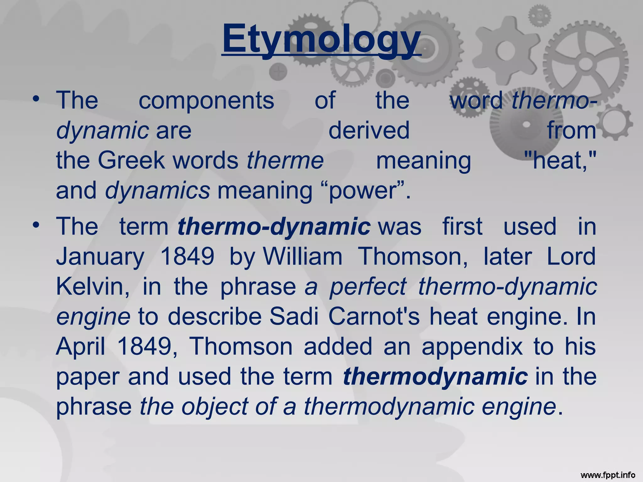 Basics of thermodynamics | PPT