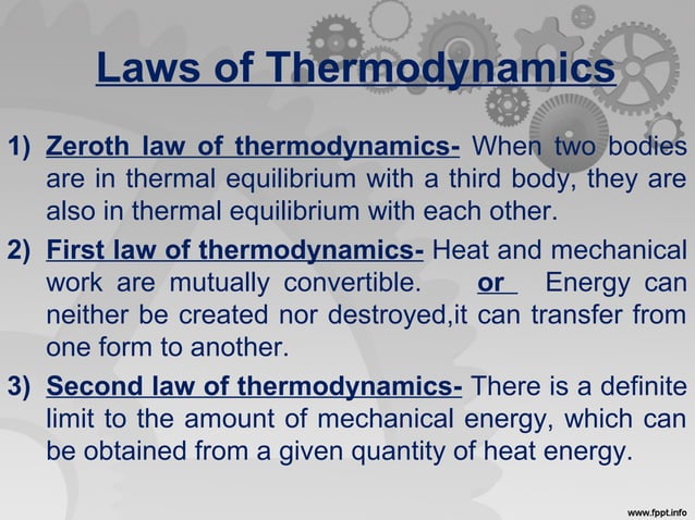 Basics of thermodynamics | PPT | Chemistry | Science