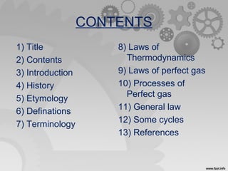 Basics of thermodynamics | PPT