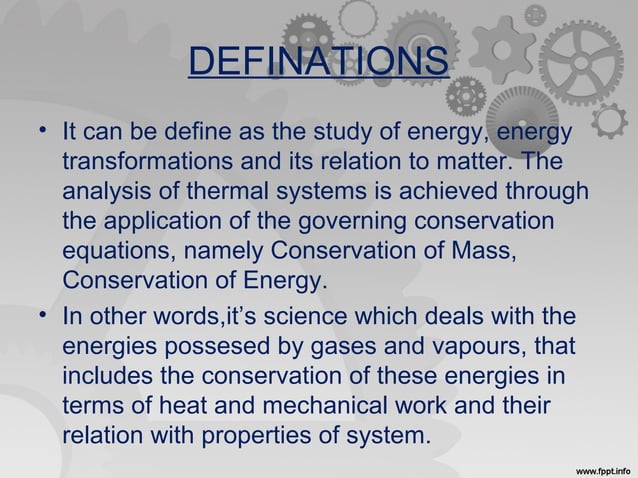Basics of thermodynamics | PPT | Chemistry | Science