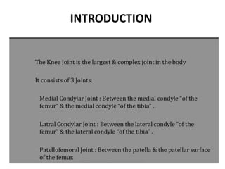 BASICS OF TKR BY DR. D. P. SWAMI | PPTX