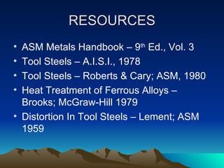 Basics of tool steels | PPT