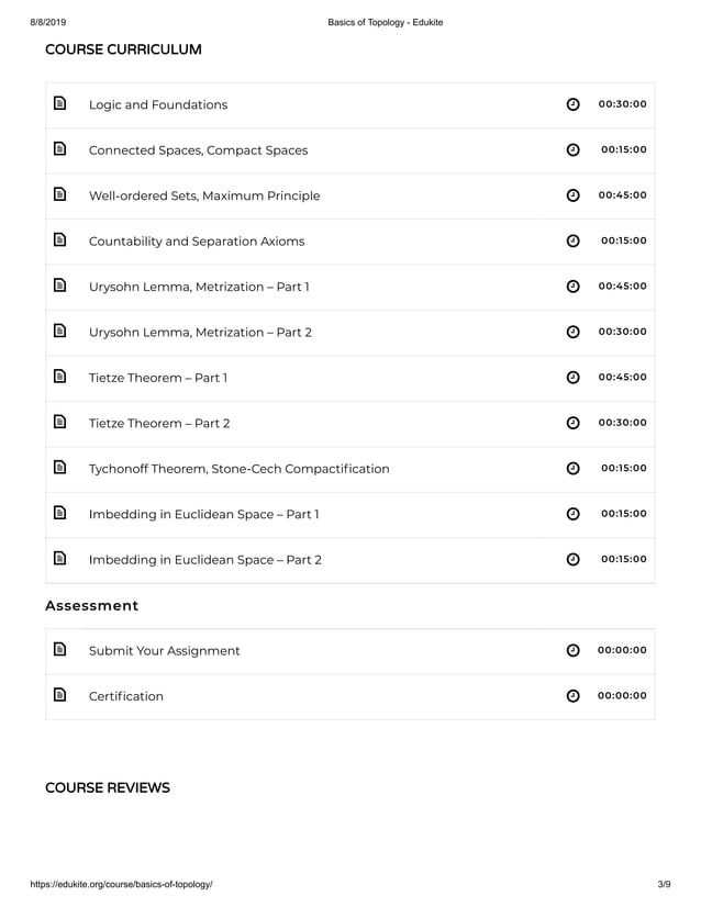 Basics of Topology - Edukite | PDF