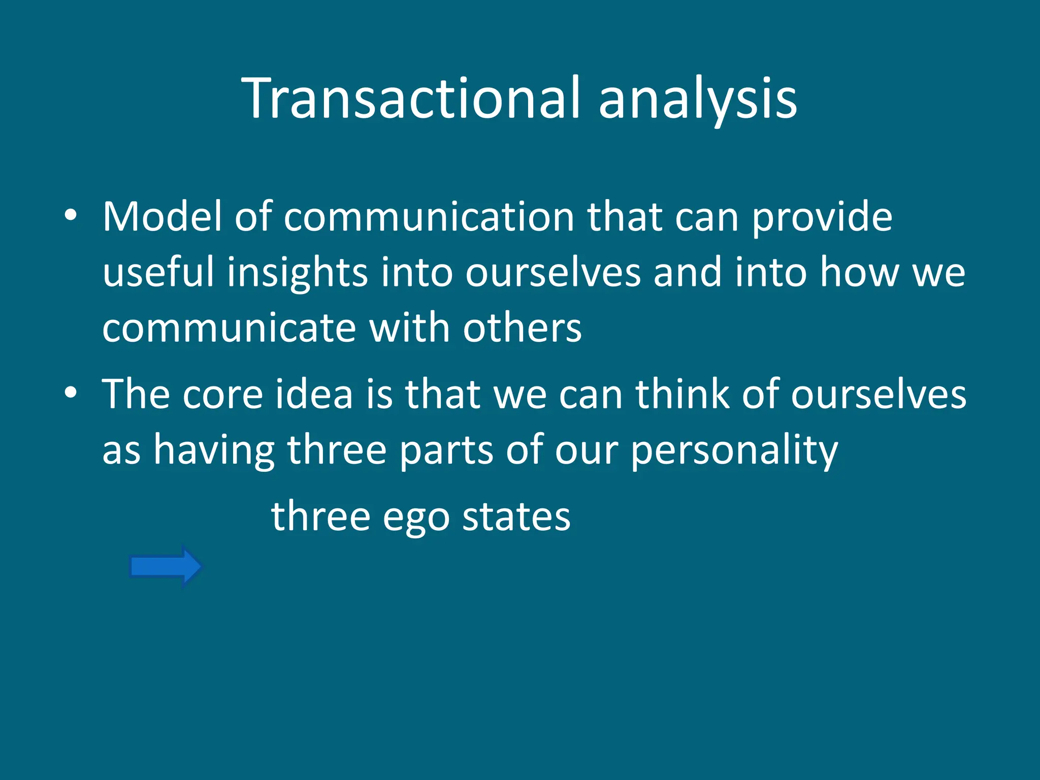 transactional analysis for managers at workplace scenarios | PPT