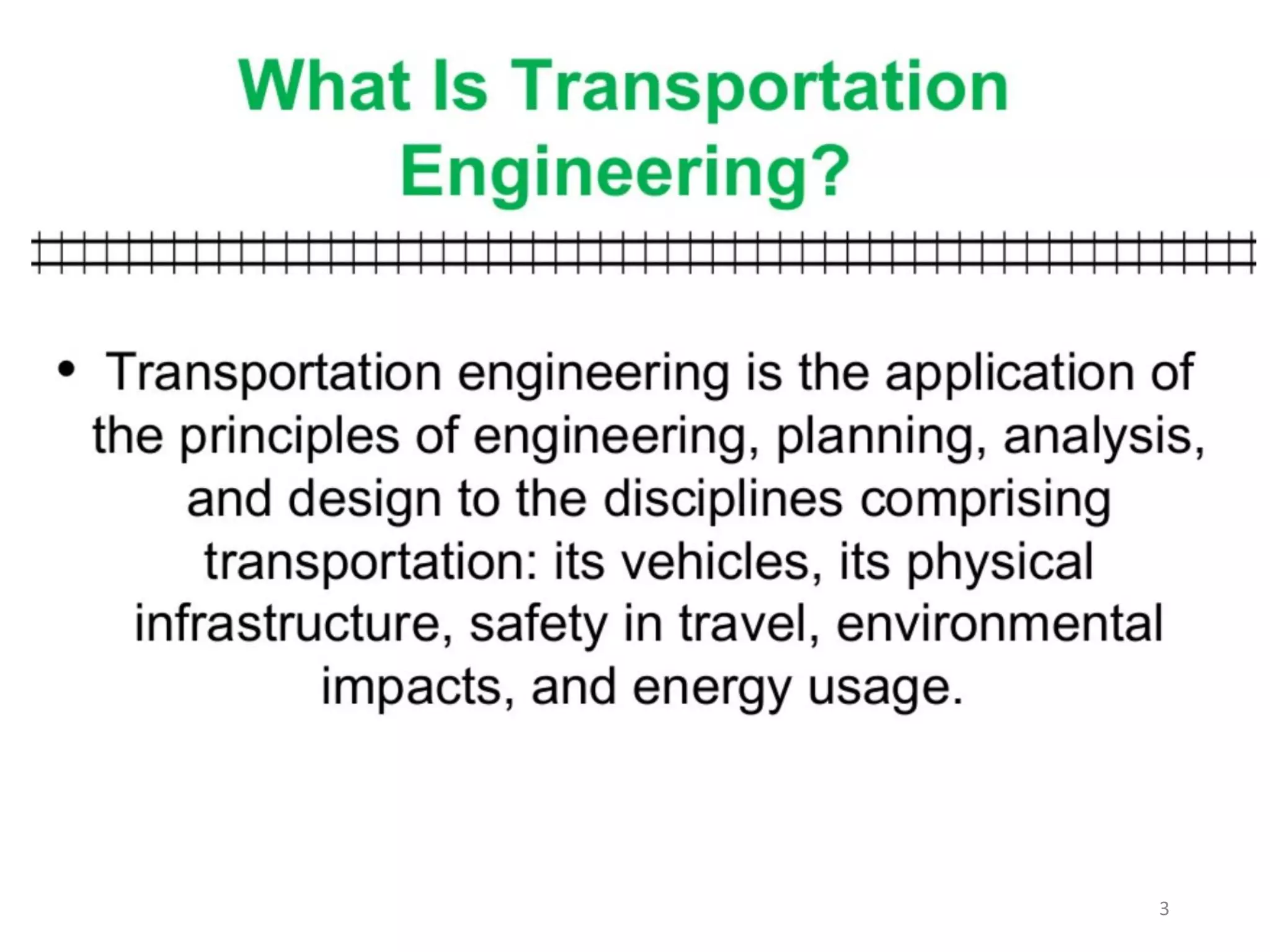 Basics of Transportation Engineering | PDF
