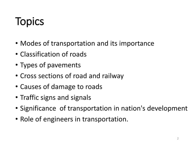 Basics of Transportation Engineering | PDF