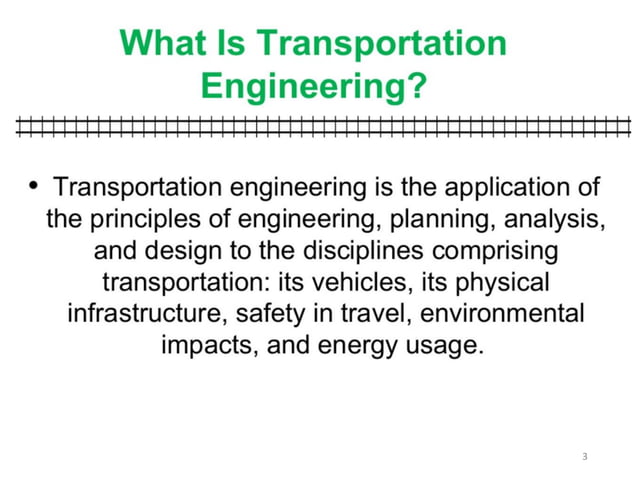 Basics of Transportation Engineering | PDF