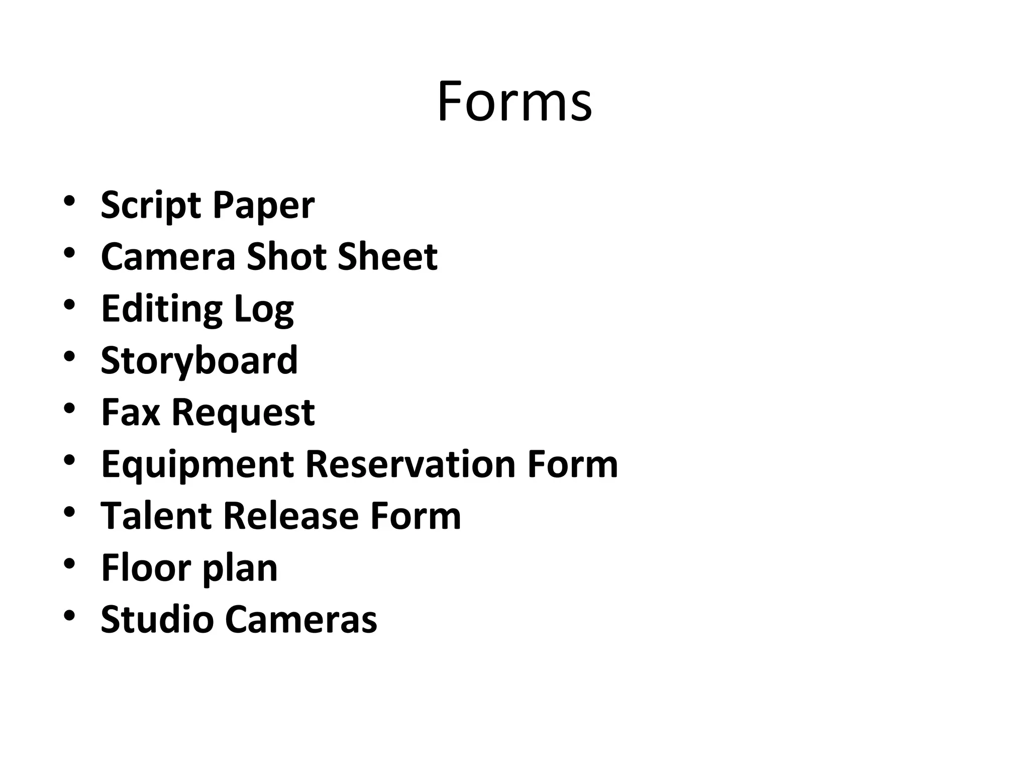 Basics of tv production | PPT