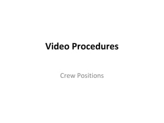 Basics of tv production | PPT