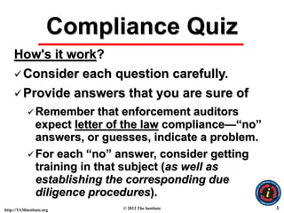 Basic Software License & Copyright Compliance Quiz | PPT