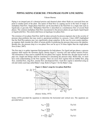 Basics of two phase flow (gas-liquid) line sizing | PDF