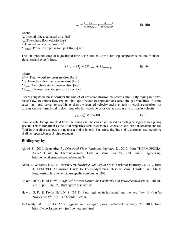 Basics of two phase flow (gas-liquid) line sizing | PDF