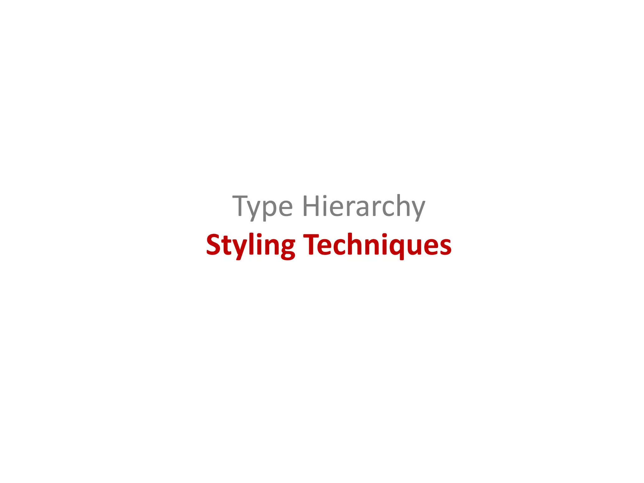 Basics of typography hierarchy | PPTX