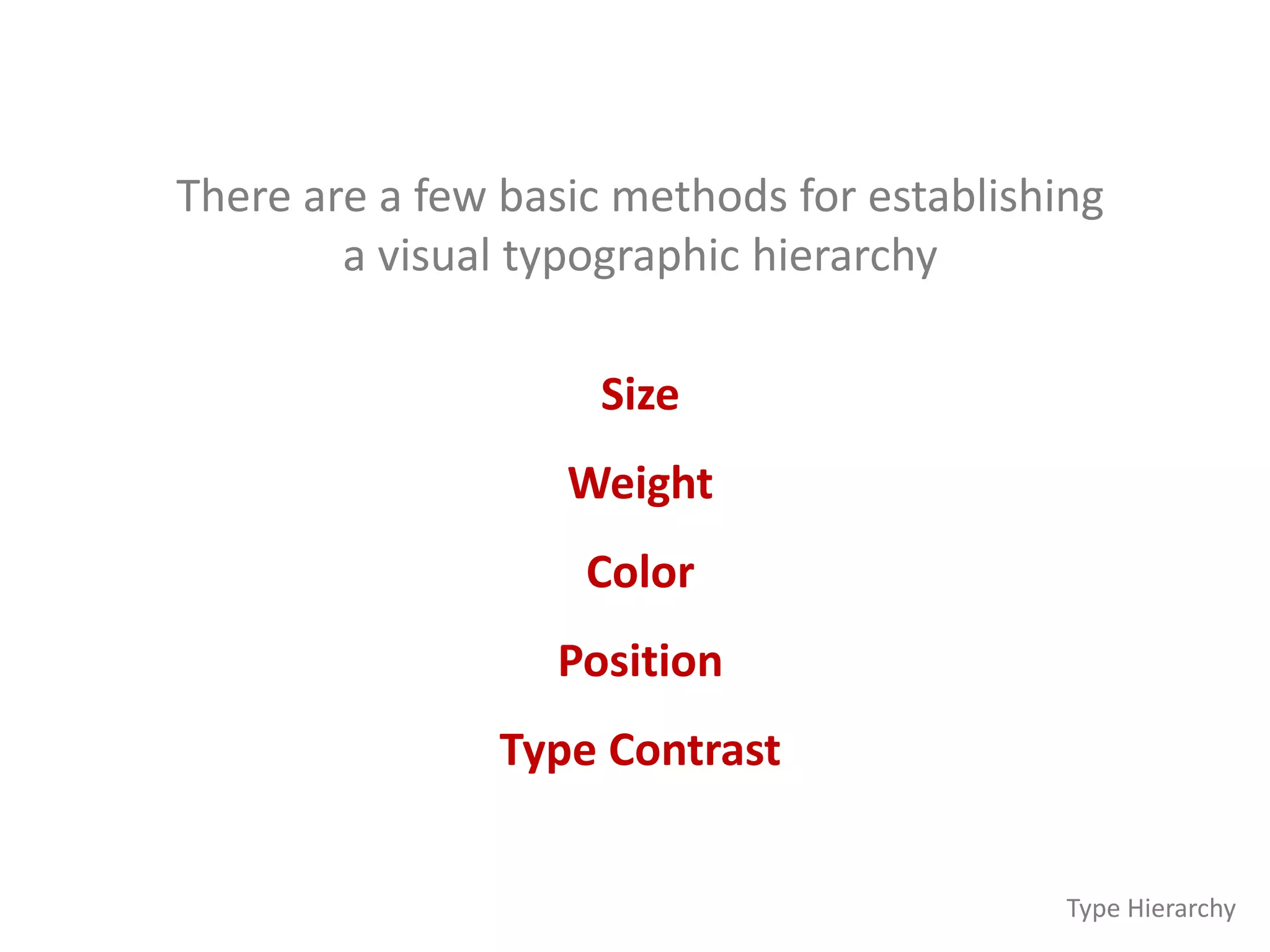 Basics of typography hierarchy | PPTX