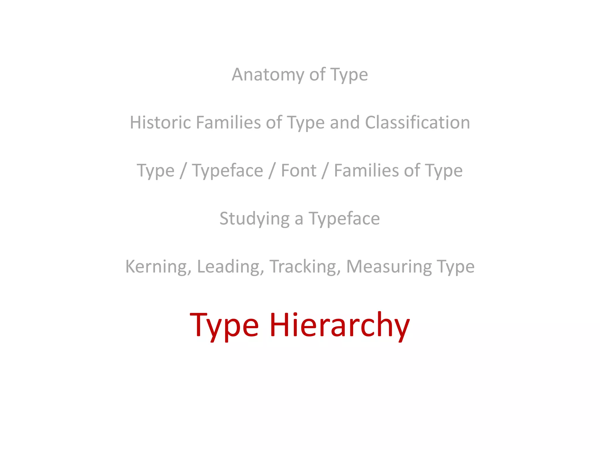 Basics of typography hierarchy | PPTX