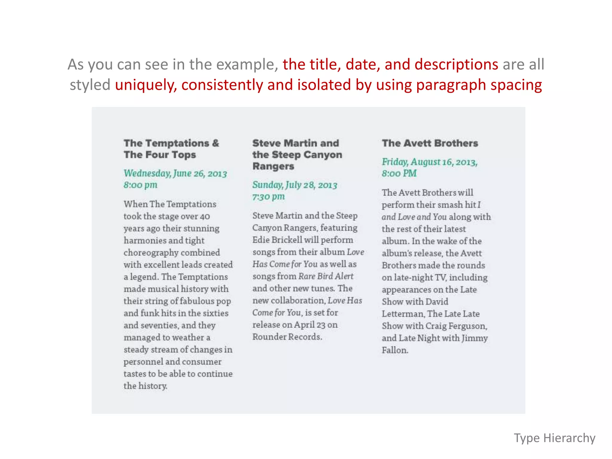 Basics of typography hierarchy | PPTX