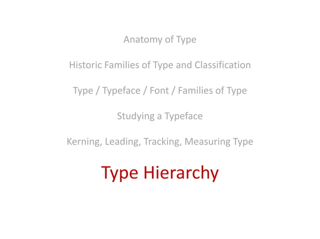 Basics of typography hierarchy | PPTX