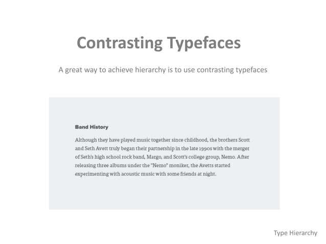 Basics of typography hierarchy | PPTX