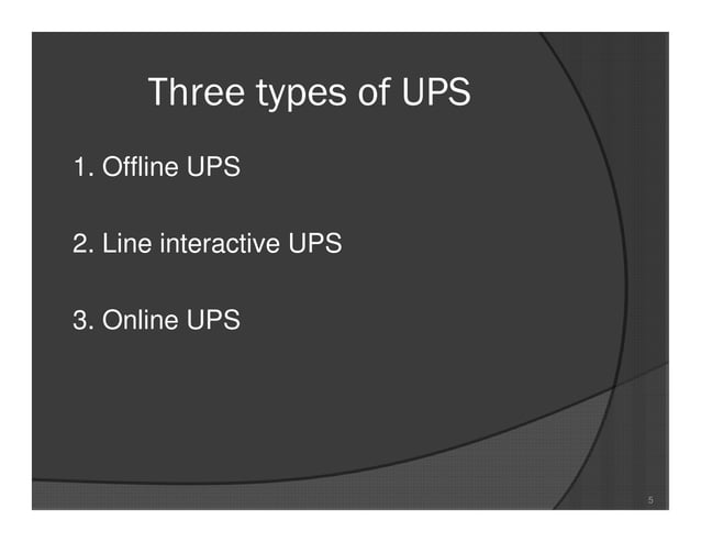 Basics of ups seminar presentation | PDF