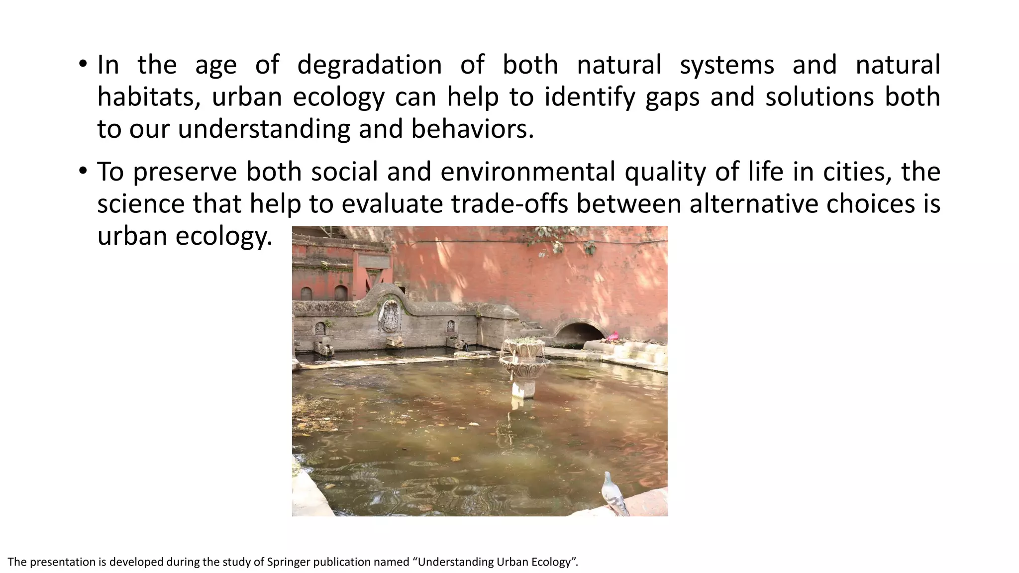 Basics of urban ecology | PDF
