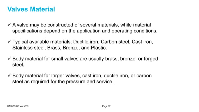 Basics of valves | PPTX