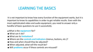 Basics of videography | PPTX