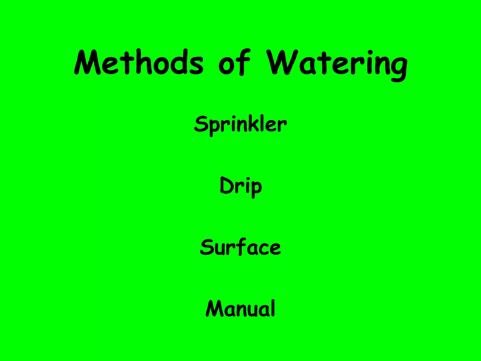 Basics of watering | PPTX
