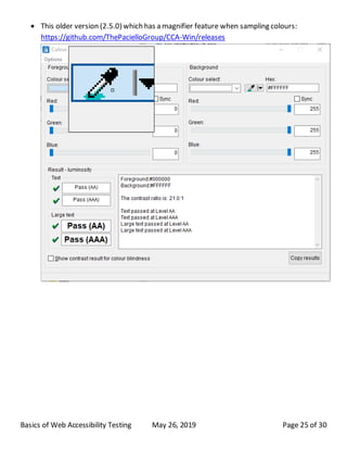 Basics of Web Accessibility Testing | DOCX
