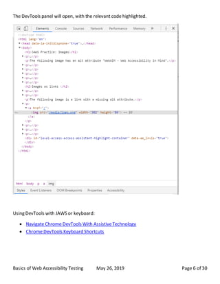 Basics of Web Accessibility Testing | DOCX