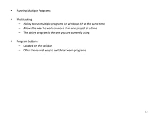 Basics of windows xp | PPT