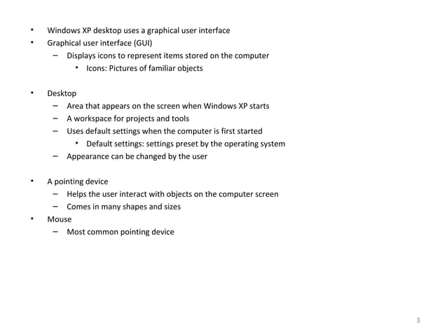 Basics of windows xp | PPT