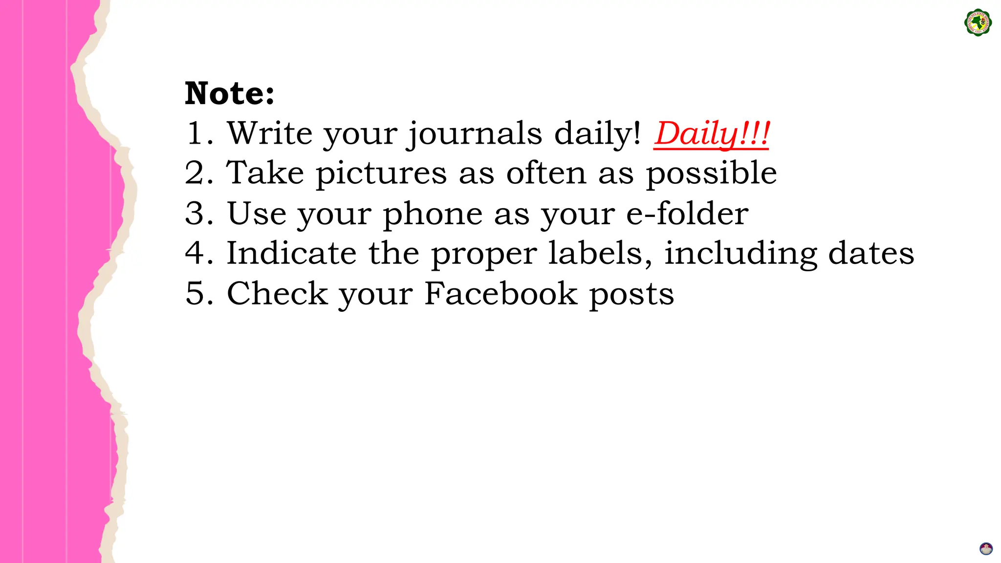 Basics of writing journal, narrative report for OJT students.pdf