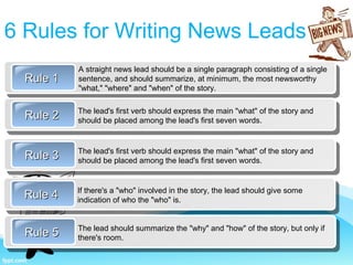 Basics on News & Feature Writing | PPT